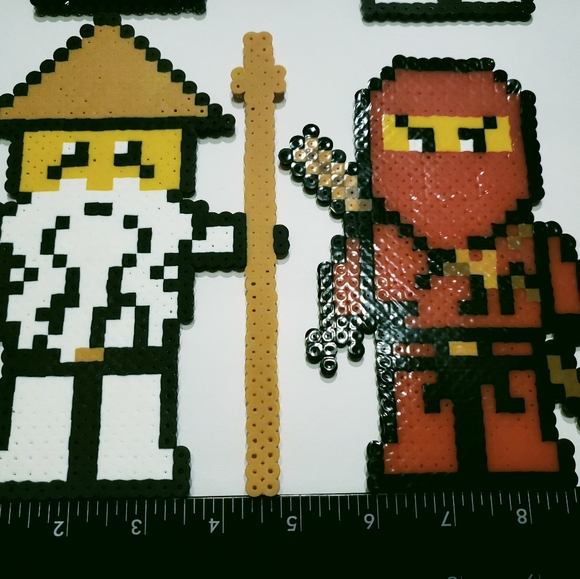Hand Crafted | Toys | 6 Ninjago Perler Bead Figures | Poshmark